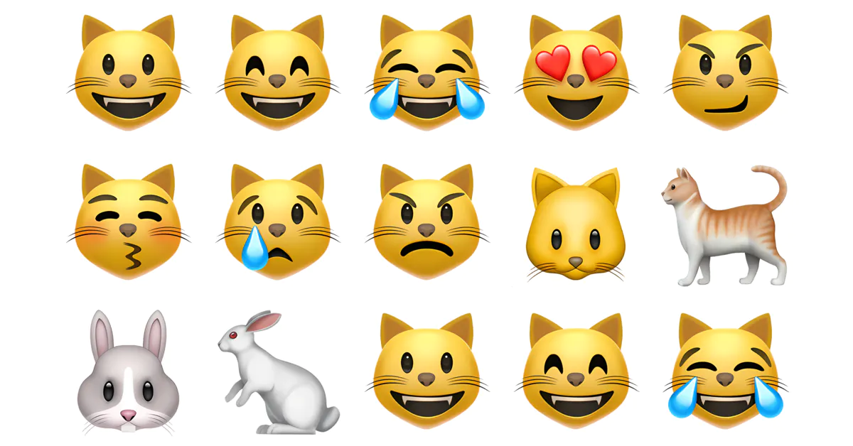 🐱 Cat And Bunny Emojis 🐰😺🐇😸🐈 Copy & Combos