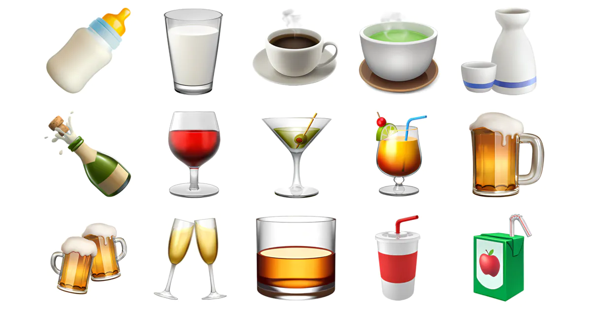 🍹 Drink Symbol Emojis 🍺🍷🍸🥂🥃 Copy & Combos