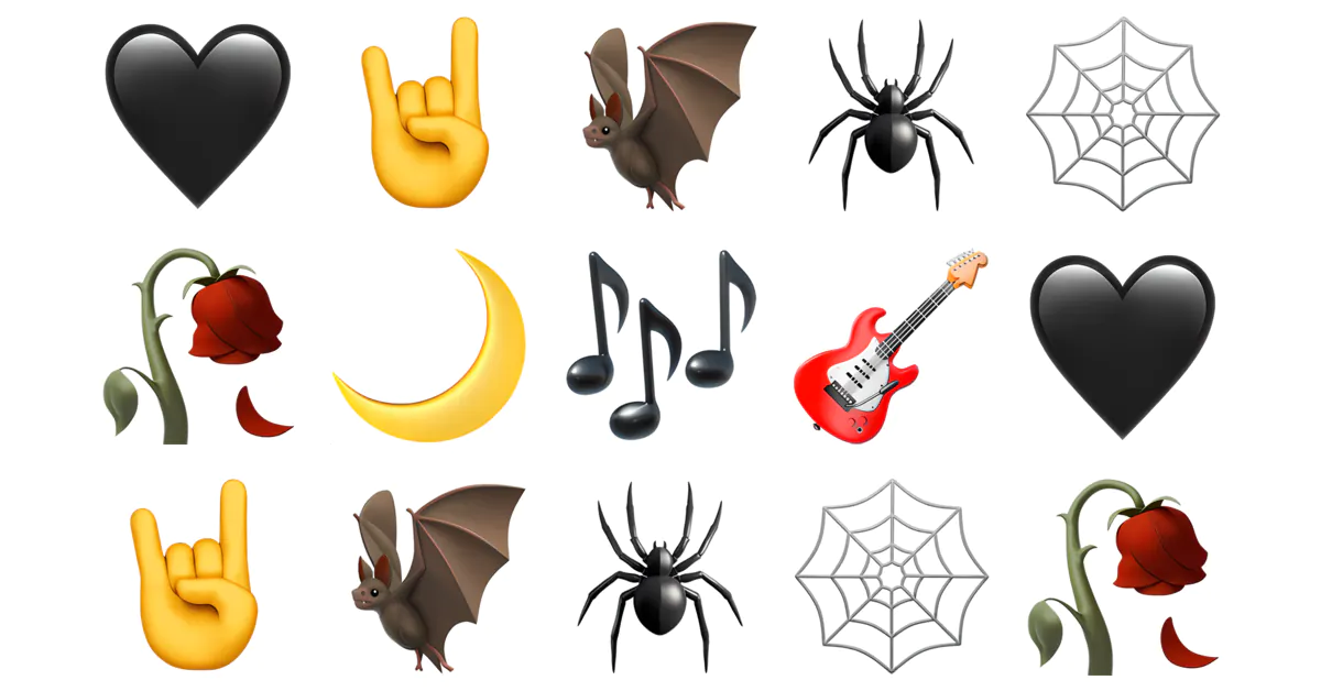 🖤 Grunge Bio Templates Emojis 🤘🌙🎸🕷️🥀 Copy & Combos