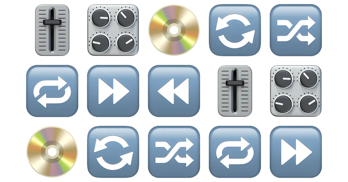 🔄 How the turn tables Emojis 🎛️🎚️📀🔀🔁 Copy & Combos
