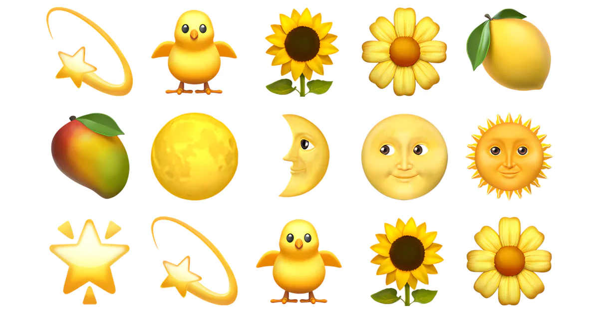 🌼 Light-Yellow Emojis 🌞🌻🌝🍋🥭 Copy & Combos