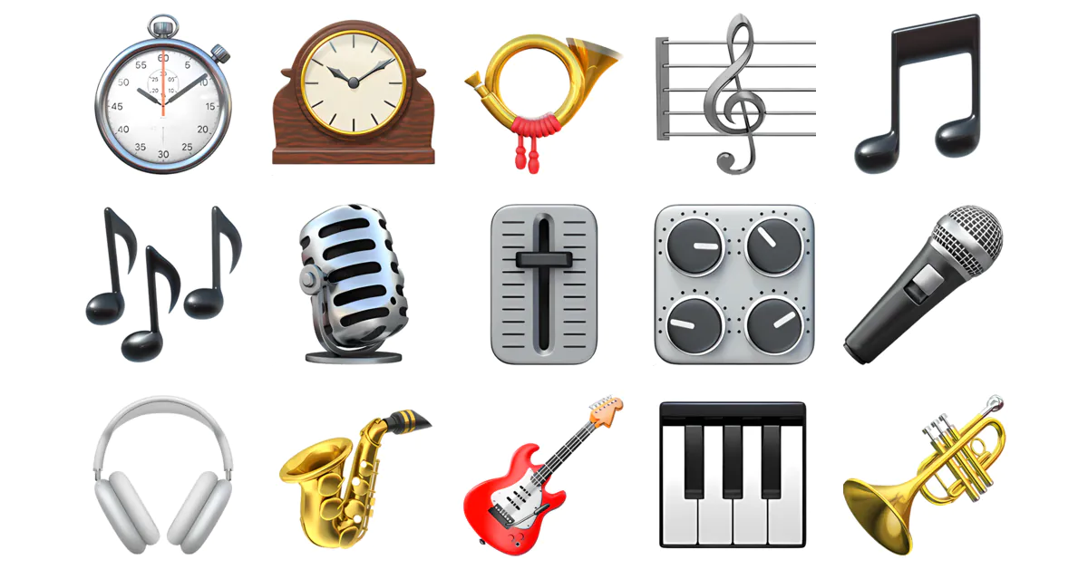 🎶 Metronome Marking Emojis ⏱️🕰️🎵🎼🎹 Copy & Combos