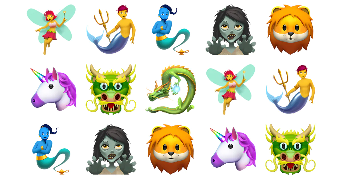 🧚‍♀️ Mythical-Creatures Emojis 🦄🐉🧜‍♂️🧟‍♀️🧞‍♂️ Copy & Combos