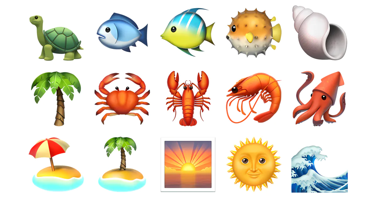 🐢 Sea Turtle Ascii Art Emojis 🌊🏝️🐚🦑🦀 Copy & Combos