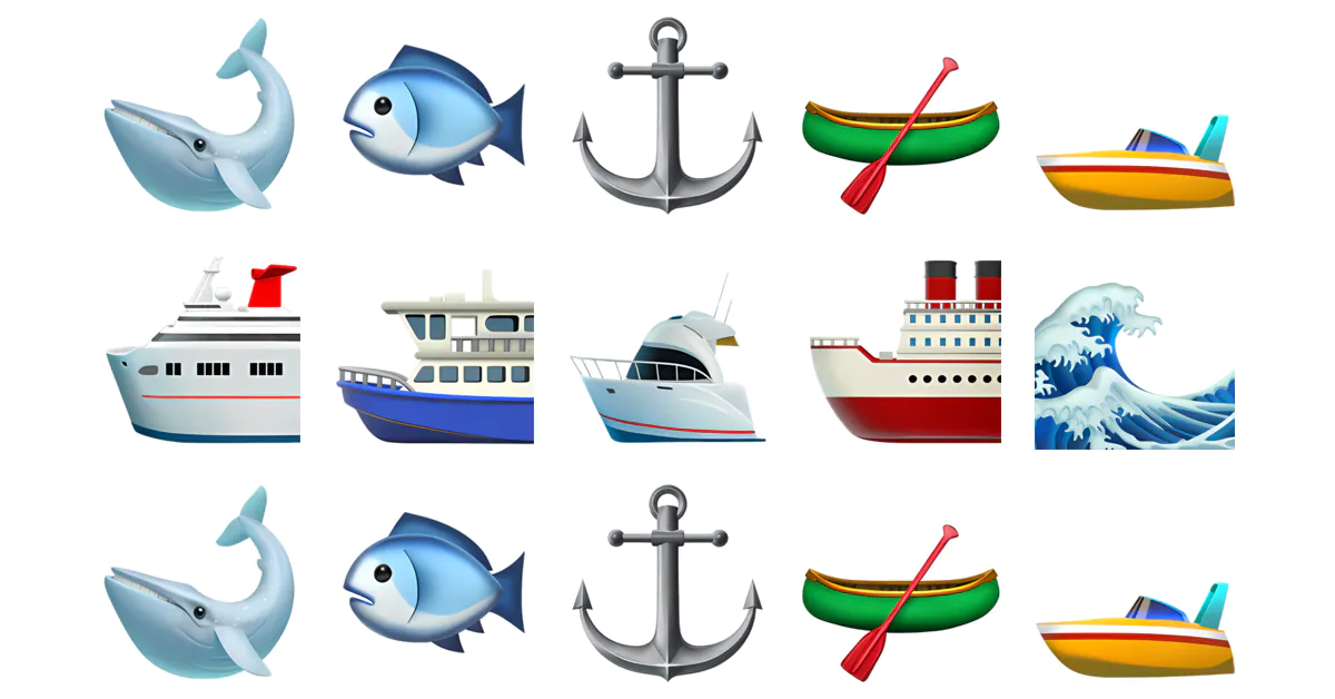 🛳️ Ship-Emoji Emojis ⛴️⚓🚢🚤🛥️ Copy & Combos