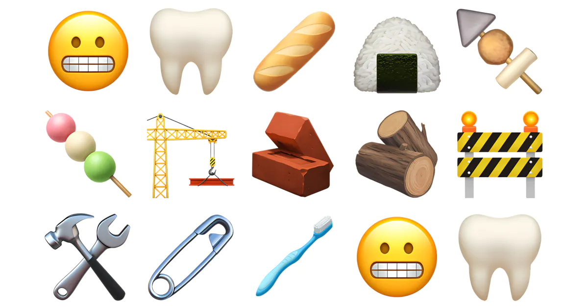 🦷 Tooth Pick Symbol Emojis 😬🍢🍡🪥🧷 Copy & Combos