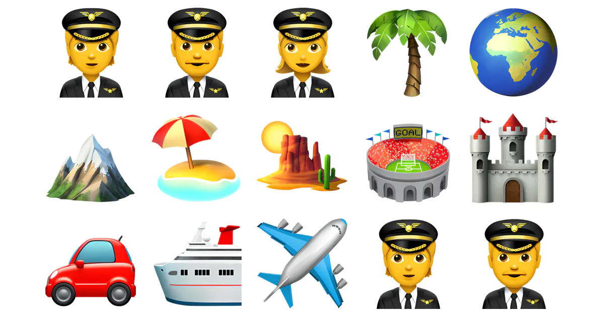 ️ Travel-Emoji Emojis 🌍🚗🛳️🌴🏔️ Copy & Combos