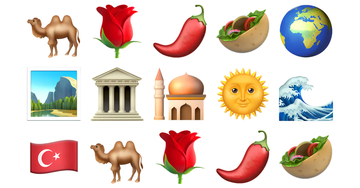 🇹🇷 Turkiye Emojis 🌍🕌🏛️🌞🌊 Copy & Combos