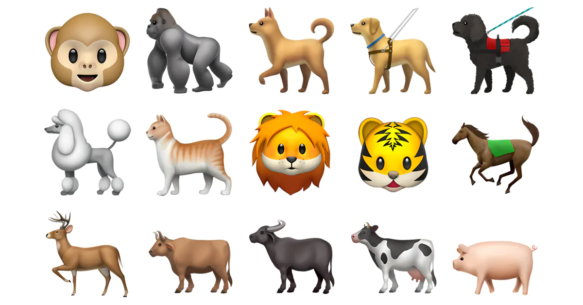 🐾 World Animal Day Emojis 🐼🐨🐯🦁🐻 Copy & Combos